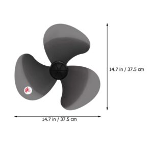 DOITOOL Plastic Fan Blade Replacement Leaves, with Nut Cover, 3 Leaves Universal Household Standing Fan Pedestal Fan Table Fanner Replacement Blades 16 Inch Plastic Fan Blade Leaves