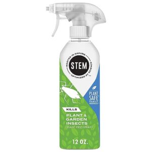 stem insect spray for indoor and outdoor plants, kills garden insects, plant safe: water based, botanical insecticide, 12 oz (pack of 1)