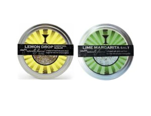 rokz lemon drop & lime cocktail sugar and salt rimmerz, 4oz (pack of 2)