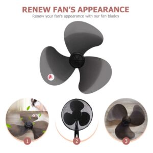 DOITOOL Plastic Fan Blade Replacement Leaves, with Nut Cover, 3 Leaves Universal Household Standing Fan Pedestal Fan Table Fanner Replacement Blades 16 Inch Plastic Fan Blade Leaves