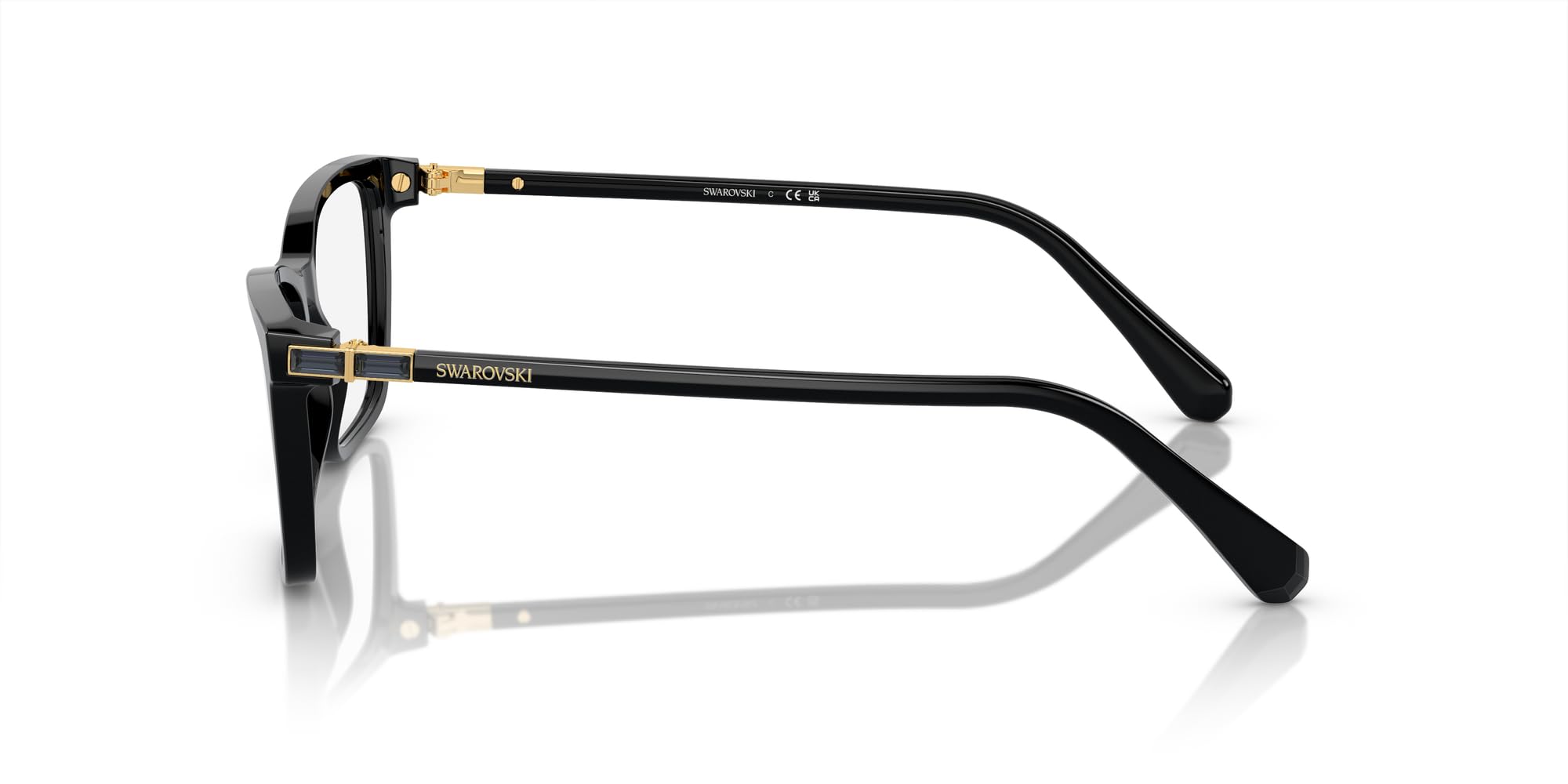 SWAROVSKI SK2015 Prescription Eyewear Frames, Black/Demo Lens, 51 mm