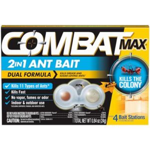 combat max 2 in 1 ant bait station, 4 count