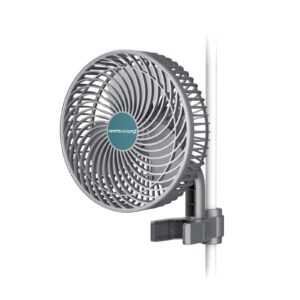 mars hydro 6 inch clip-on fan for grow tents, powerful oscillating clip fan with 10w low noise for hydroponic plants, hydroponic ventilation circulation(upgraded version)