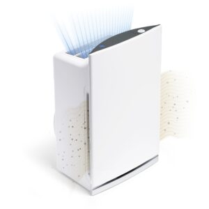 intellipure compact air purifier for home, allergies, airborne & wildfire smoke, dust, mold, pet dander, pollen, meets or exceeds the hepa standard with up to 99.99% removal of airborne particles