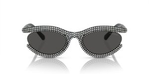 swarovski sk6006 sunglasses, black/dark grey, 54 mm