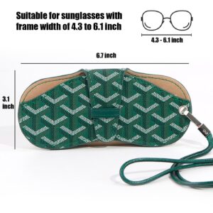 kytasryl Portable Sunglasses Bag,Slim Sunglasses case holder,Travel Sunglass case with Lanyard,Eyeglass Pouch Bag For Purse For Men and Women(Green)