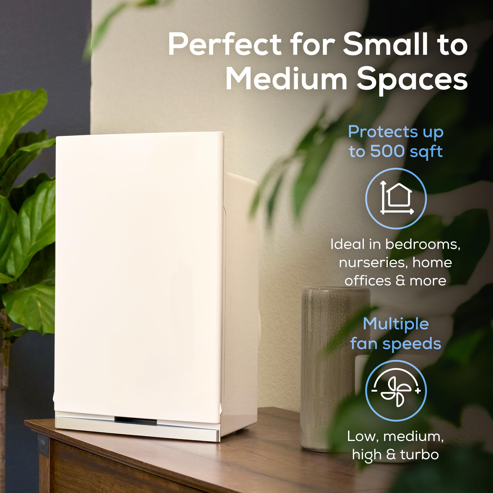 Intellipure Compact Air Purifier for Home, Allergies, Airborne & Wildfire Smoke, Dust, Mold, Pet Dander, Pollen, Meets or Exceeds the HEPA Standard with up to 99.99% Removal of Airborne Particles