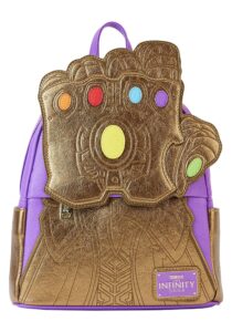 loungefly marvel shine thanos gauntlet mini backpack standard