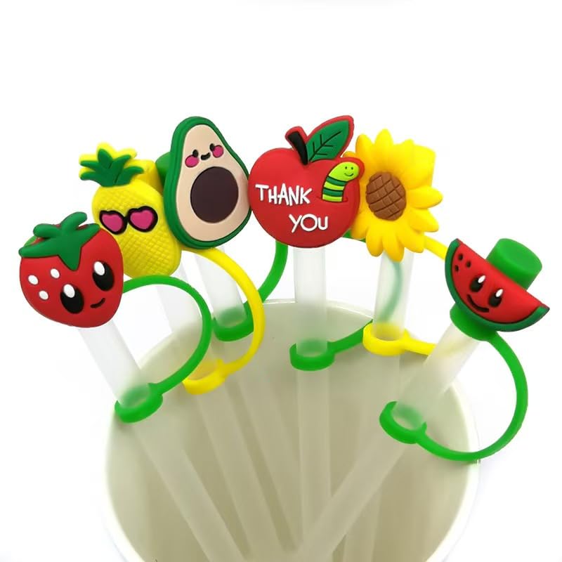 Sunflower Straw Plug Reusable Splash Proof Plugs Kitchen Tool Straw Tips Cover Silicone Cup Accessory Drinking Dust Cap Drinking Straw Dispensers