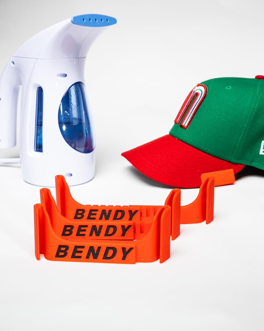 Bendy Brims Adjustable Hat Brim Bender - Baseball Cap Curver for Men - Red