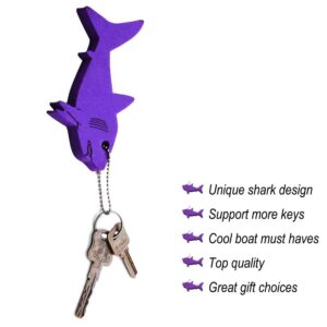 Liangery Floating Keychain for Boat Keys Marine Fishing Float Key Chain in Shark Style Floating Key Ring with Great Buoyance