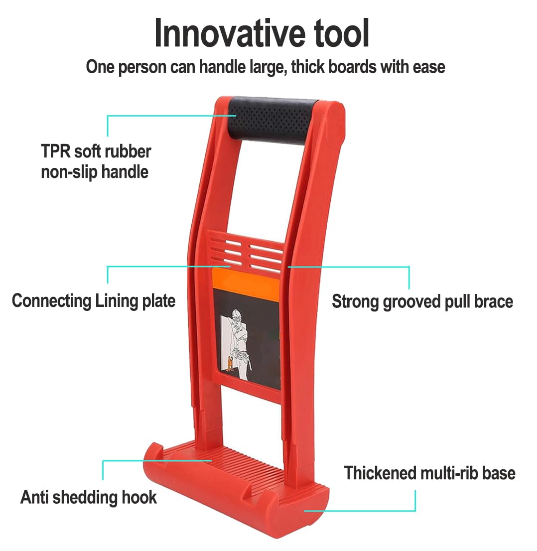 LABOFiC Drywall Carrier Handle 2 Pack, ABS Plastic Plywood Carrier Tool, Plywood Lifting Tool, Drywall Carrying Tool, Lift and Carry Panel Mover, Great for Plywood, Glass Board, Plasterboard