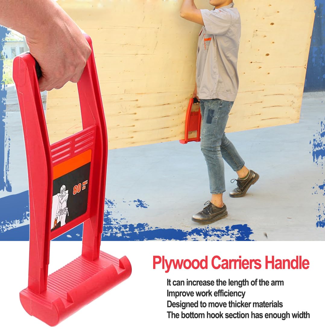 LABOFiC Drywall Carrier Handle 2 Pack, ABS Plastic Plywood Carrier Tool, Plywood Lifting Tool, Drywall Carrying Tool, Lift and Carry Panel Mover, Great for Plywood, Glass Board, Plasterboard