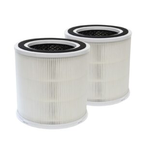 pureburg replacement filter compatible with dayette ap301 & jowset ap301 ap302 ap303 & airrobo ar400 air purifiers,2-pack h13 hepa 4-stage filtration activated carbon 2-in-1