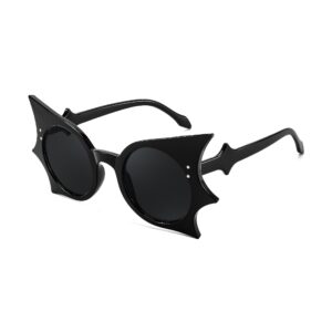 feisedy women men funny sunglasses, butterfly shaped bat shades for halloween and party b4142