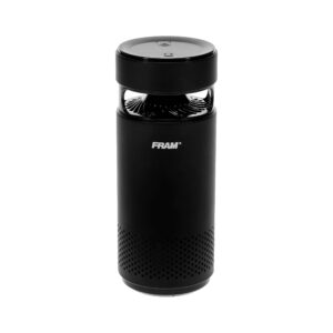 fram portable air purifier h13 hepa filtration & uv-c led sterilization | rechargeable cordless design for home, vehicles, office, & travel | cleans air of dust, smoke, & other contaminants | cap30100