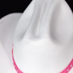 DAYONESHOP White Cowboy Hat Rhinestone Star Pink Cowgirl Hat Costume Accessories Party Favors Disco Women Men 2023