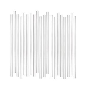 disposable plastic drinking straws - straight - 7.75" long (clear, 250)