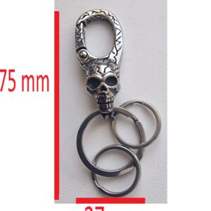 VALHALLA Viking Jewelry Skull Keychain Car Keychain Punk Biker Keychain Amulet for Men and Women...