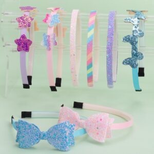 Deoot Headbands for Girls Glitter Flower Butterfly Bow Mermaid Headbands for Little Girls Toddler Hair Accessories