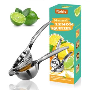 Rekix Lemon Squeezer, Heavy Duty Lemon Juicer, Lime Squeezer, Manual Citrus Press, Orange Juicer Handheld, Hand Press Fruit Juicer, Exprimidor De Limones