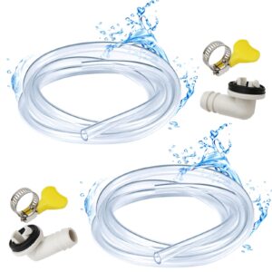 air conditioner drain kit, portable air conditioner window kit for universal mini-split ac unit and window air conditioning unit, 10ft drain hose + 3/5 inch ac drain hose connector