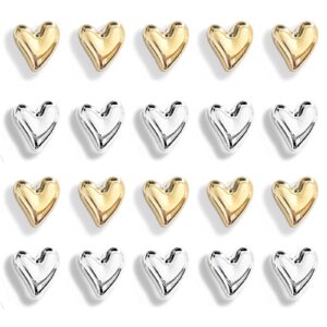 janvelle 20pcs gold refrigerator magnets cute love heart decorative magnets silver fridge magnets small home kitchen magnet set colorful magnetic decoration for office whiteboard