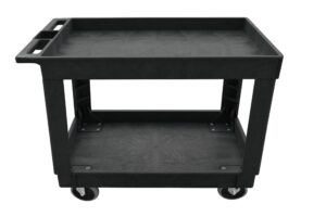 lifeyard utility cart, 500 lb. load cap. (black, tray top)