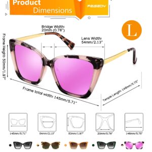 FEISEDY Trendy Polarized Women Sunglasses, Retro Womens Square Cat Eye Sun Glasses B4134