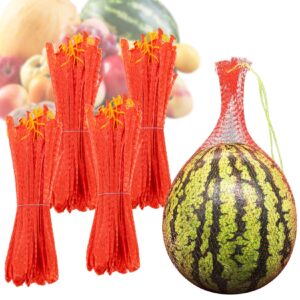 maqihan 40pcs melon nets melon hammock - watermelon nets melon holder watermelon support melon cradle watermelon bags melon hammock for trellis melon cradle for garden(17.7inch,red