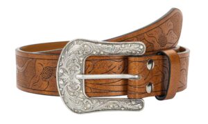 xuoaz women vintage-western pu leather rhinestone-buckle-belt cowgirl bling-diamond country waist belts(for 33" to 38" waist)