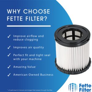 Fette Filter - A32VC05 A32RF08 Replacement Filter Compatible with RYOBI P3240 PCL733 PCL734 18V ONE+ 3 Gal. Wet/Dry Vacuums. Compatible with Hoover ONEPWR BH57105 - Pack of 4