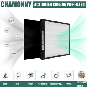 CHAMONNY IAF-H-100D Idylis D Replacement Filter Size D, Compatible with Idylis AC-2118, AC-2123, IAP-10-280 Air Purifier Devices, 2 H13 True HEPA Filters + 4 Activated Carbon Pre-filters