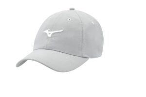 mizuno standard tour adjustable unisex hat, fog/white