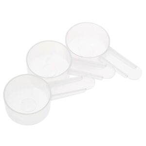 3 Pack Tablespoon Measuring Spoon Set with Short Handle Coffee Scoop - 1 Tablespoon (15 ML) Clear Plastic Scoops for Coffee, Loose Tea, Protein, Spices, Powders, and Other Dry Goods