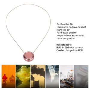 Purifier Necklace, Wearable Air Purifier Necklace Portable Air Purifier Necklace Personal Small Air Purifiers Rechargeable Quiet Mini Negative Ion Purifier for Car Office Travel