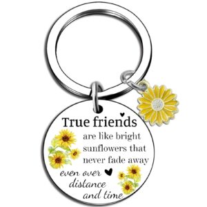 ikacvb sunflower best friends gifts friendship keychain gifts for bestie bff best female friend birthday gifts for women stocking stuffers leaving going away gift christmas