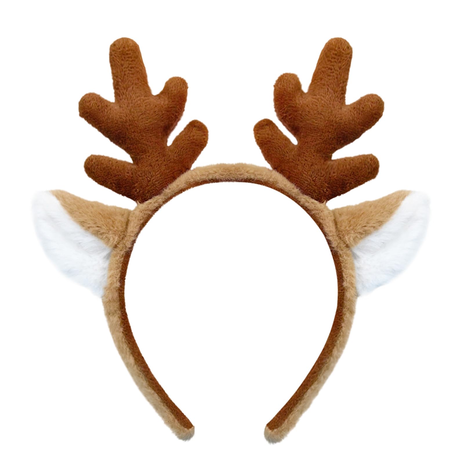 SIOTMERA Reindeer Antlers Headband Animal Ears Deer Antlers Headband Party Cosplay Reindeer Costume for Christmas Halloween