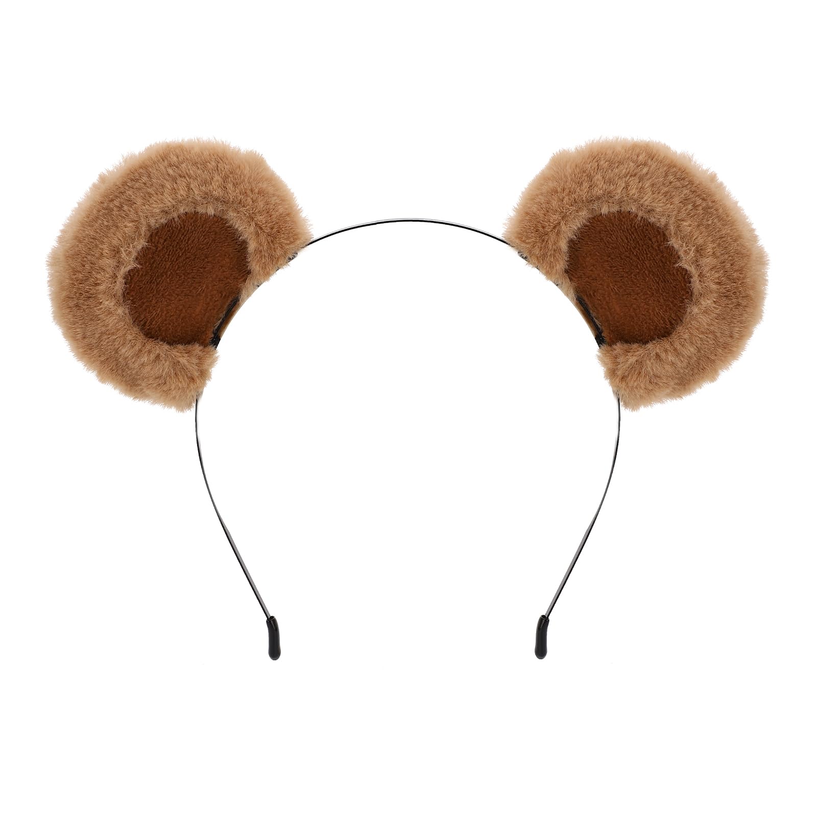 SIOTMERA Headband Bear Ears Brown, Cute Care Movable Headband Adult with Toddler Bear Costume, Soft Makeup Headband for Washing Face Women