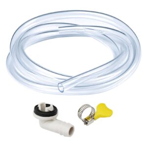 uoienrt air conditioning external unit drainage kit, ac drain hose elbow fitting for window air conditioning unit (10 feet)