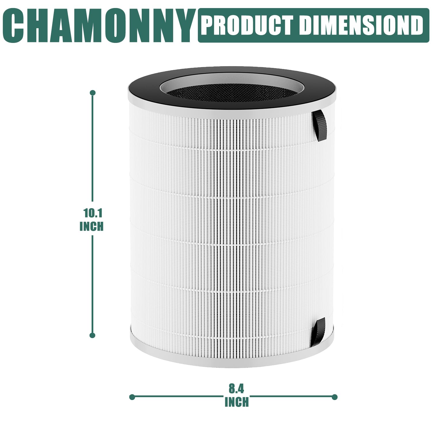 CHAMONNY Max/Mage/Mage Pro Replacement Filter, Compatible with A-floia MAX/MAGE/MAGE PRO and Sans/Air-Honati/Compass Home Smart/Taylor Swoden/Cuckoo CAC-J1510FW/Rosewill RHAP-20001, RHAP-20002, 2 Pack