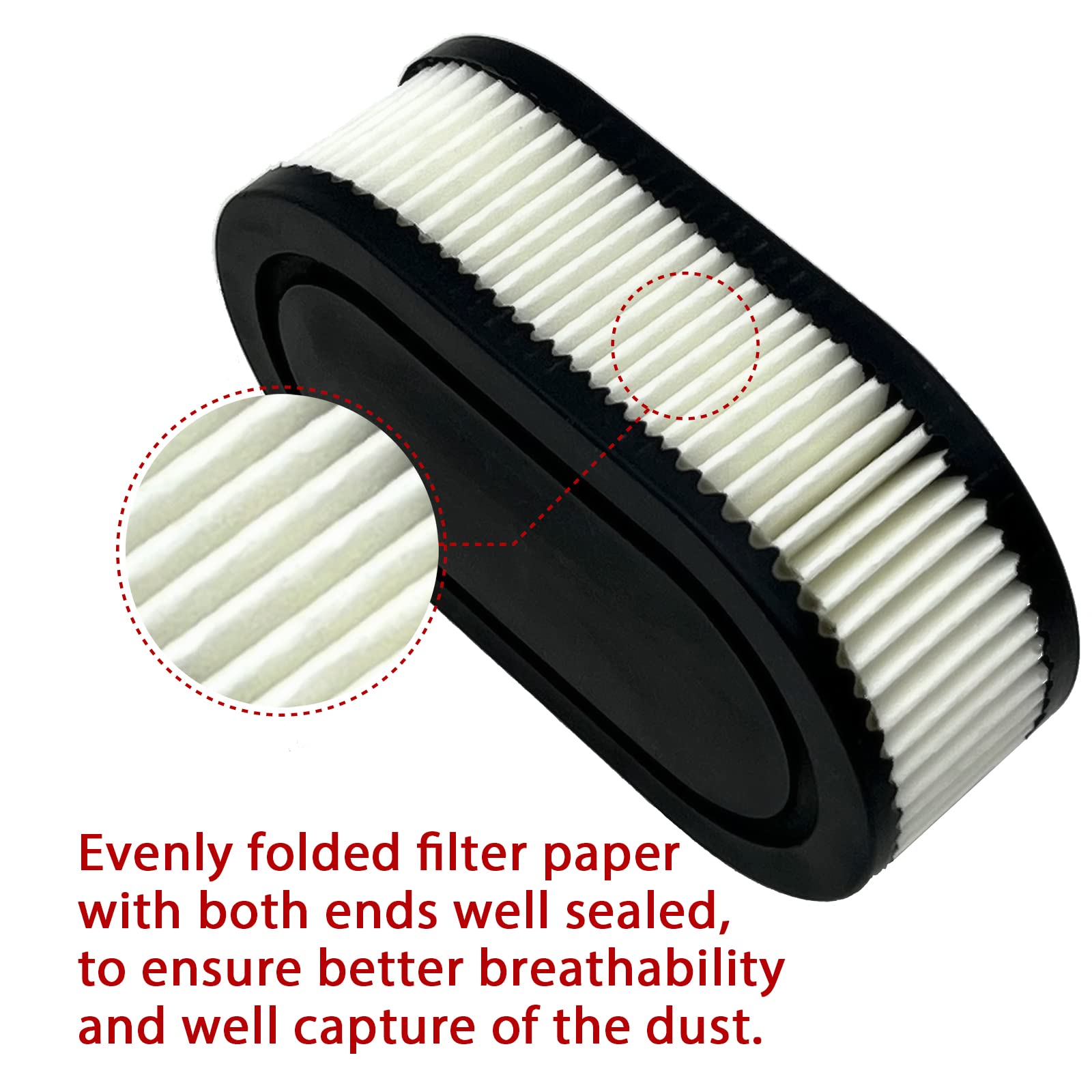 Cartridge Lawn Mower Air Filter Apply to593260 798452 Series Engine Replacement Air Cleaner for Craftsman Husqvarna Toro Lawnmower 1 Pack