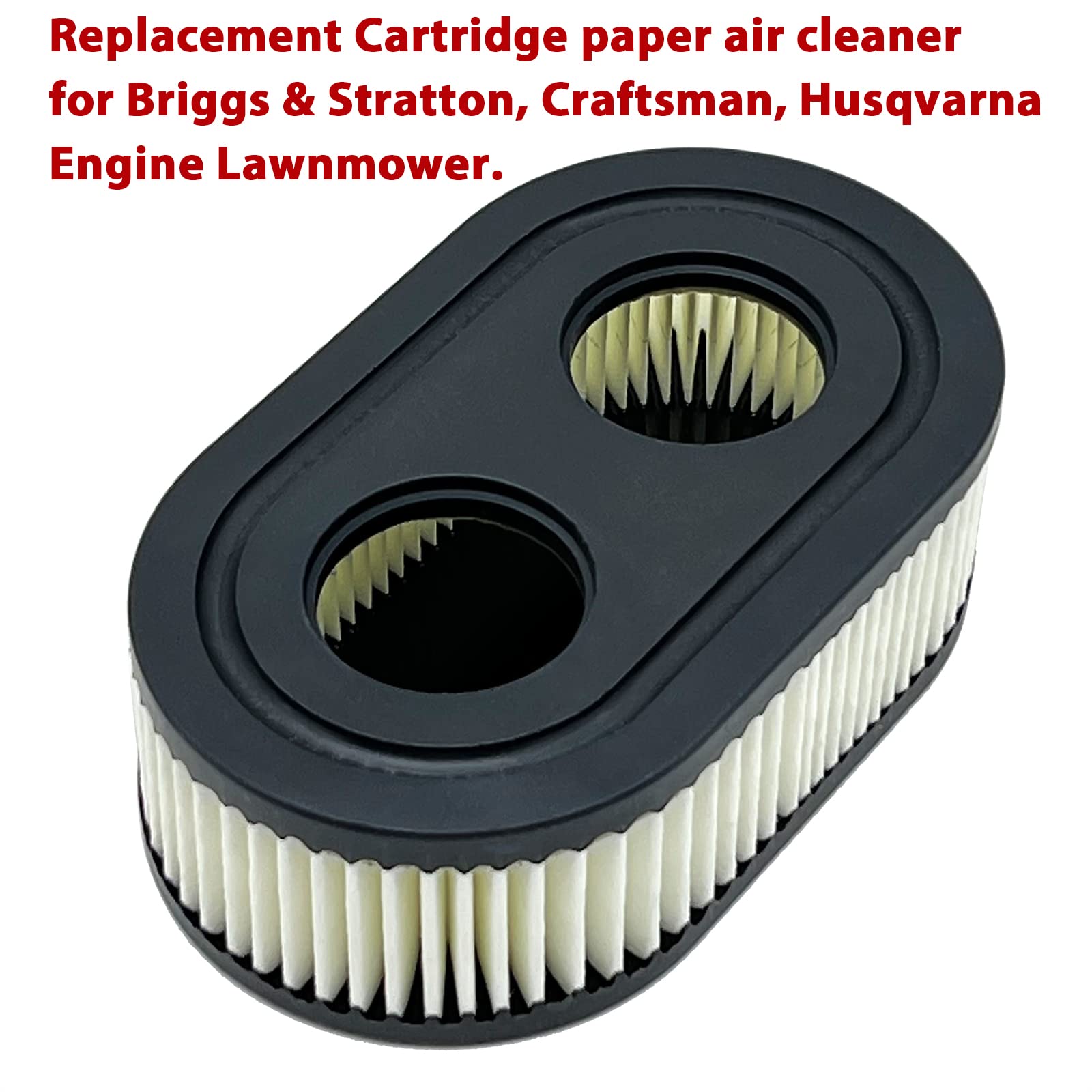 Cartridge Lawn Mower Air Filter Apply to593260 798452 Series Engine Replacement Air Cleaner for Craftsman Husqvarna Toro Lawnmower 1 Pack