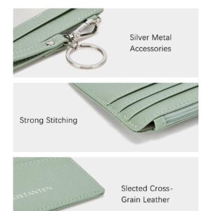 BOSTANTEN Small Wallet For Women RFID Leather Credit Card Holder Slim Wristlet Keychain Wallet With Zipper Pocket