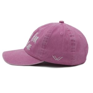 NVJUI JUFOPL Pickleball Hair Don't Care Hat, Embroidered Baseball Cap Pickleball Gifts for Men & Women Pink