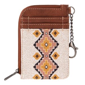 montana west wrangler card wallet for women boho aztec credit card holder with zipper pocket wg2202-w005cf