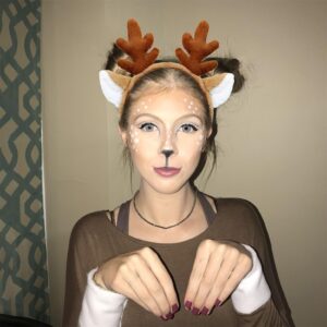 SIOTMERA Reindeer Antlers Headband Animal Ears Deer Antlers Headband Party Cosplay Reindeer Costume for Christmas Halloween