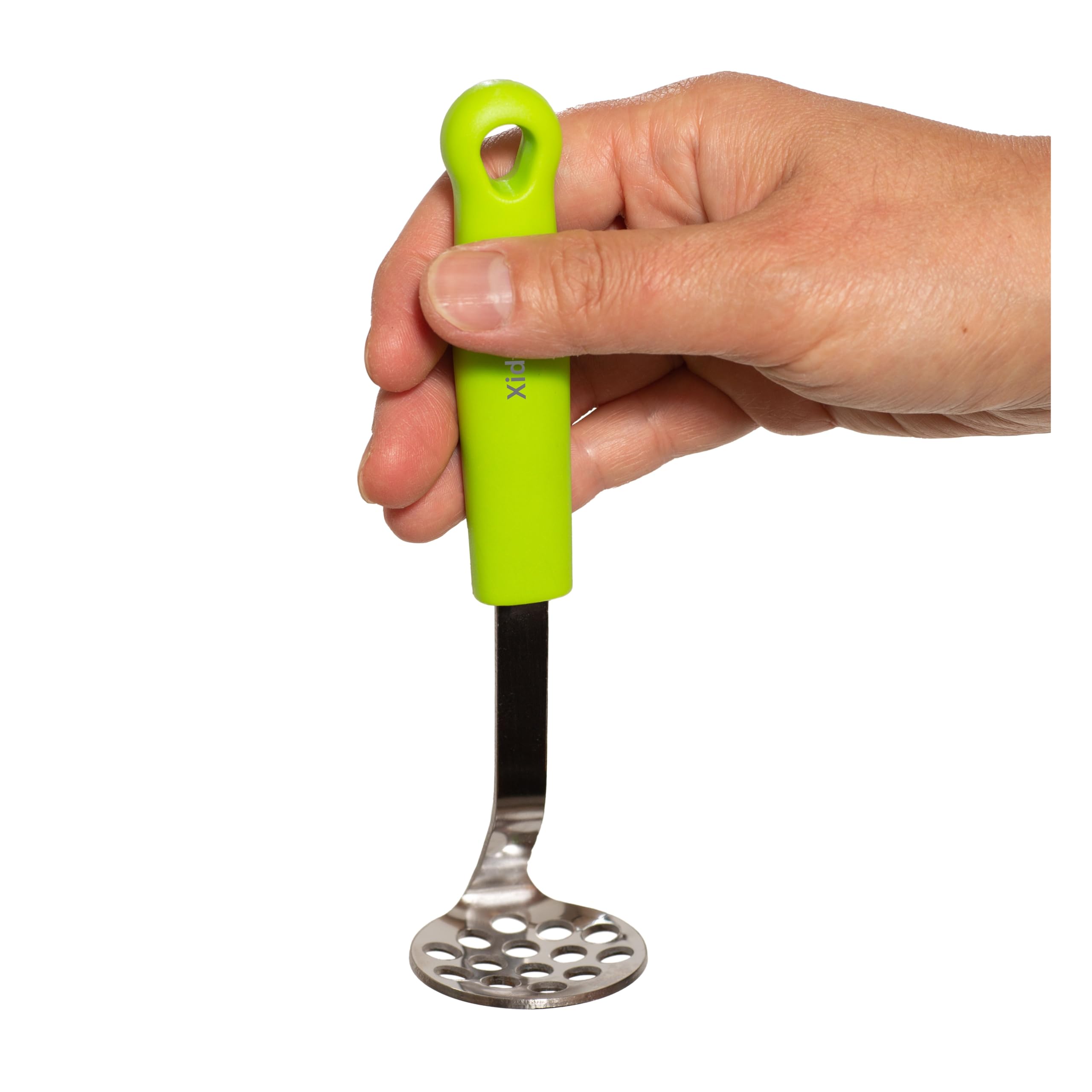 Mini Avocado Masher, Small Potato Masher, Heavy Duty, Kitchen Utensil. Stainless Steel, Tiny Masher, Compact Mini Masher for Avocado - Effortless Guacamole Preparation, Dishwasher Safe.… (Green)