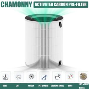 CHAMONNY Max/Mage/Mage Pro Replacement Filter, Compatible with A-floia MAX/MAGE/MAGE PRO and Sans/Air-Honati/Compass Home Smart/Taylor Swoden/Cuckoo CAC-J1510FW/Rosewill RHAP-20001, RHAP-20002, 2 Pack