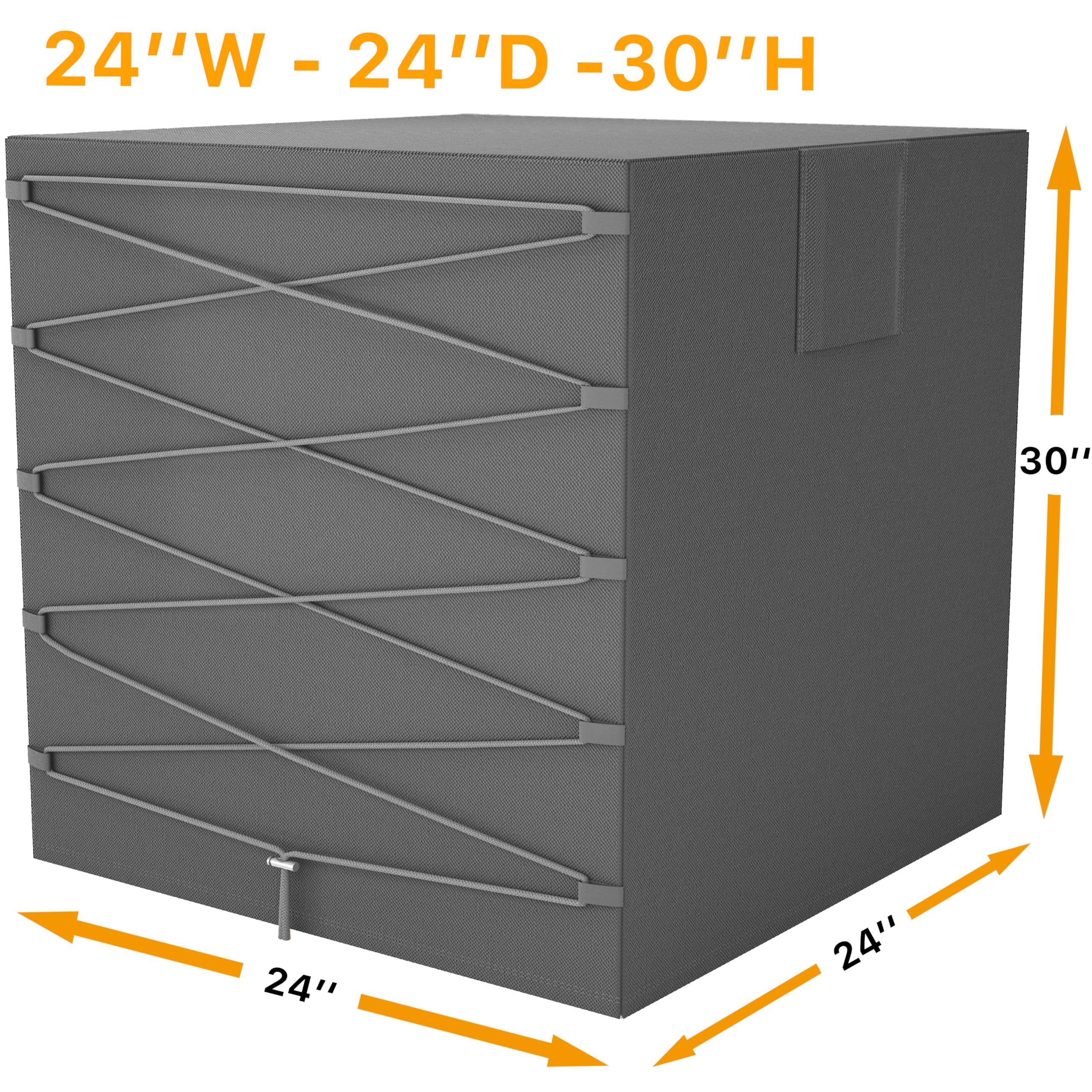 Air Conditioner Cover For Outside Units - AC Cover For Outside Unit - Central AC Unit Covers Outdoor - Winter AC Condenser Cover - Dual Shoelace Drawstring For Snug Fit.